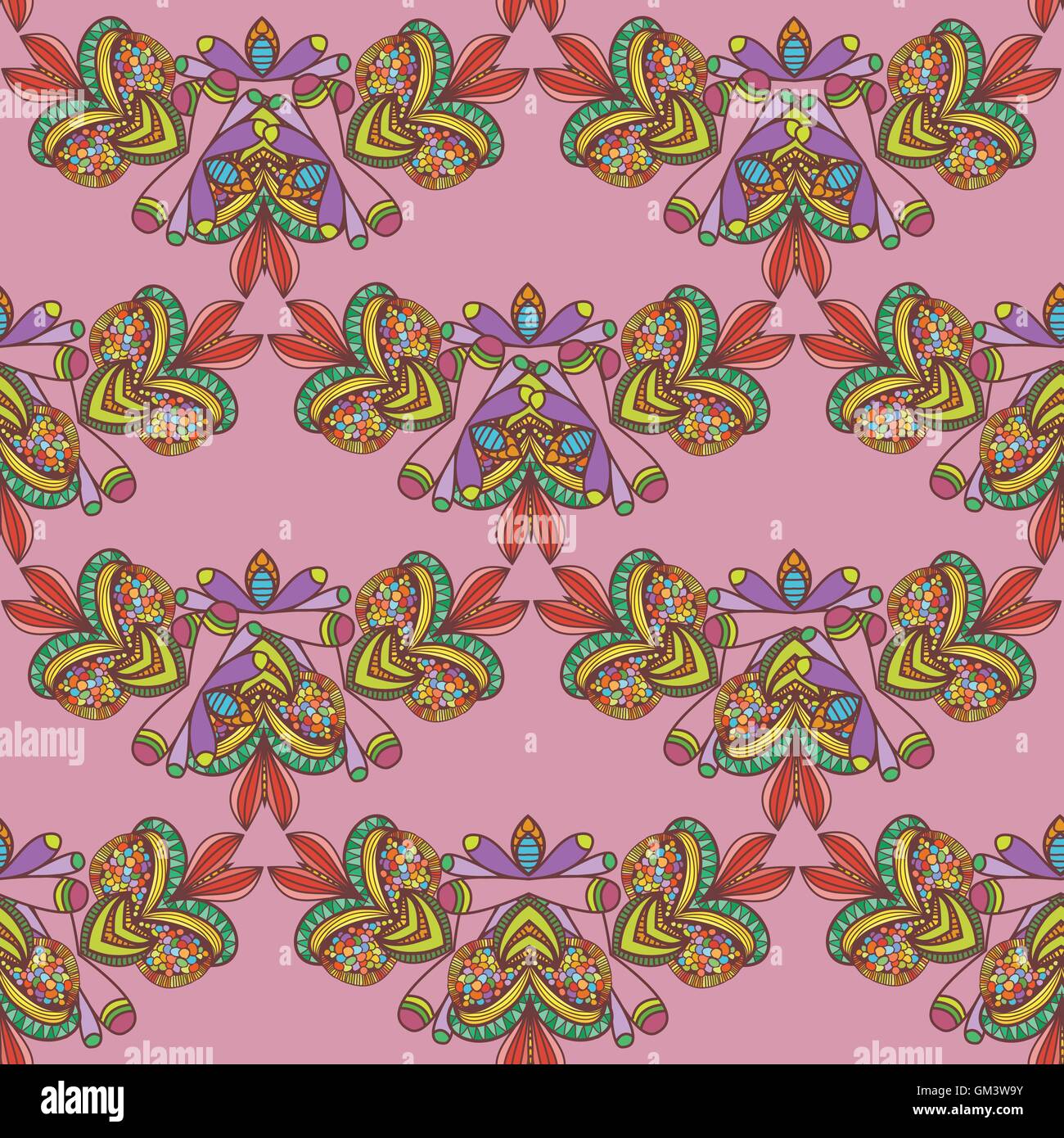 Seamless pattern. Hand drawn seamless pattern from ethnic elements on ...