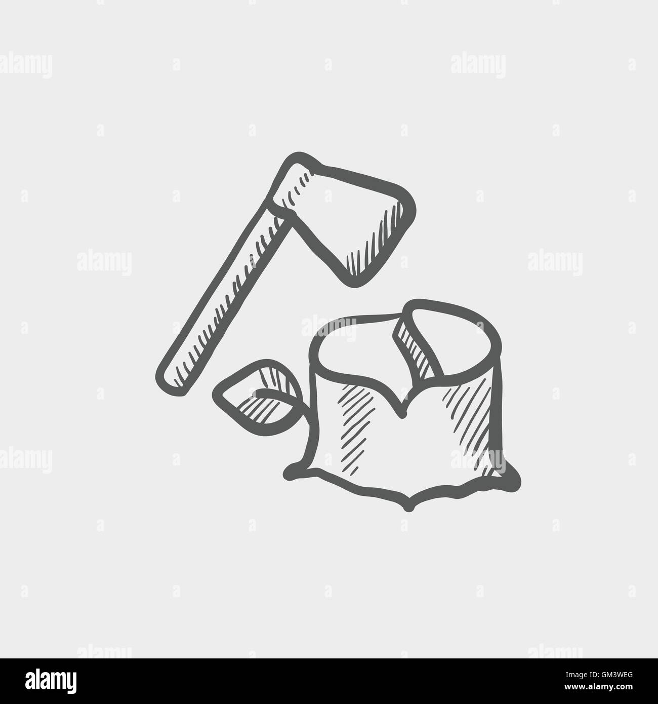 Log wood sketch hand Stock Vector Images - Alamy