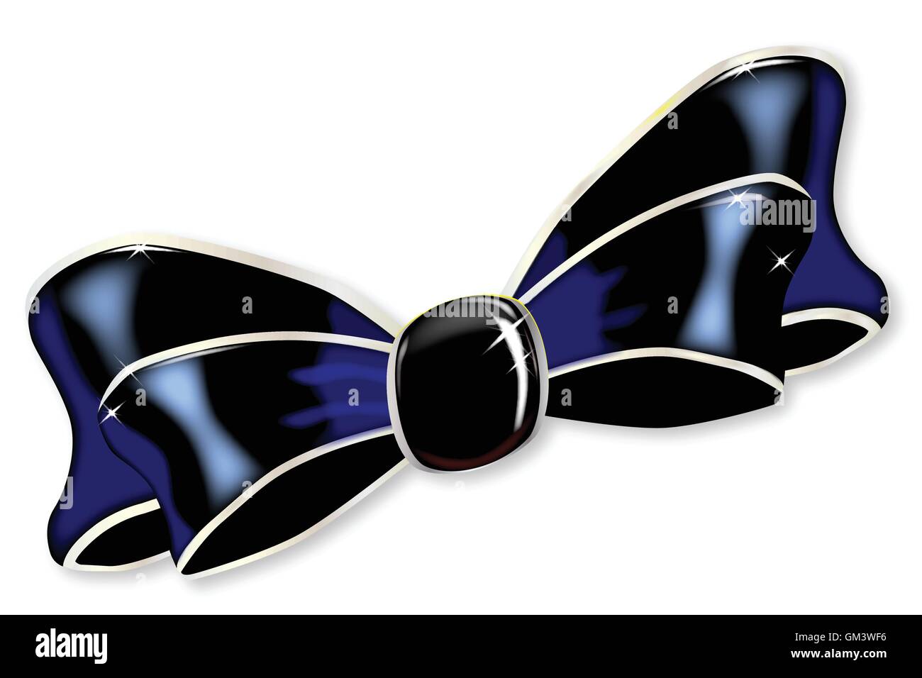 Black satin silk ribbon Stock Vector Images - Alamy