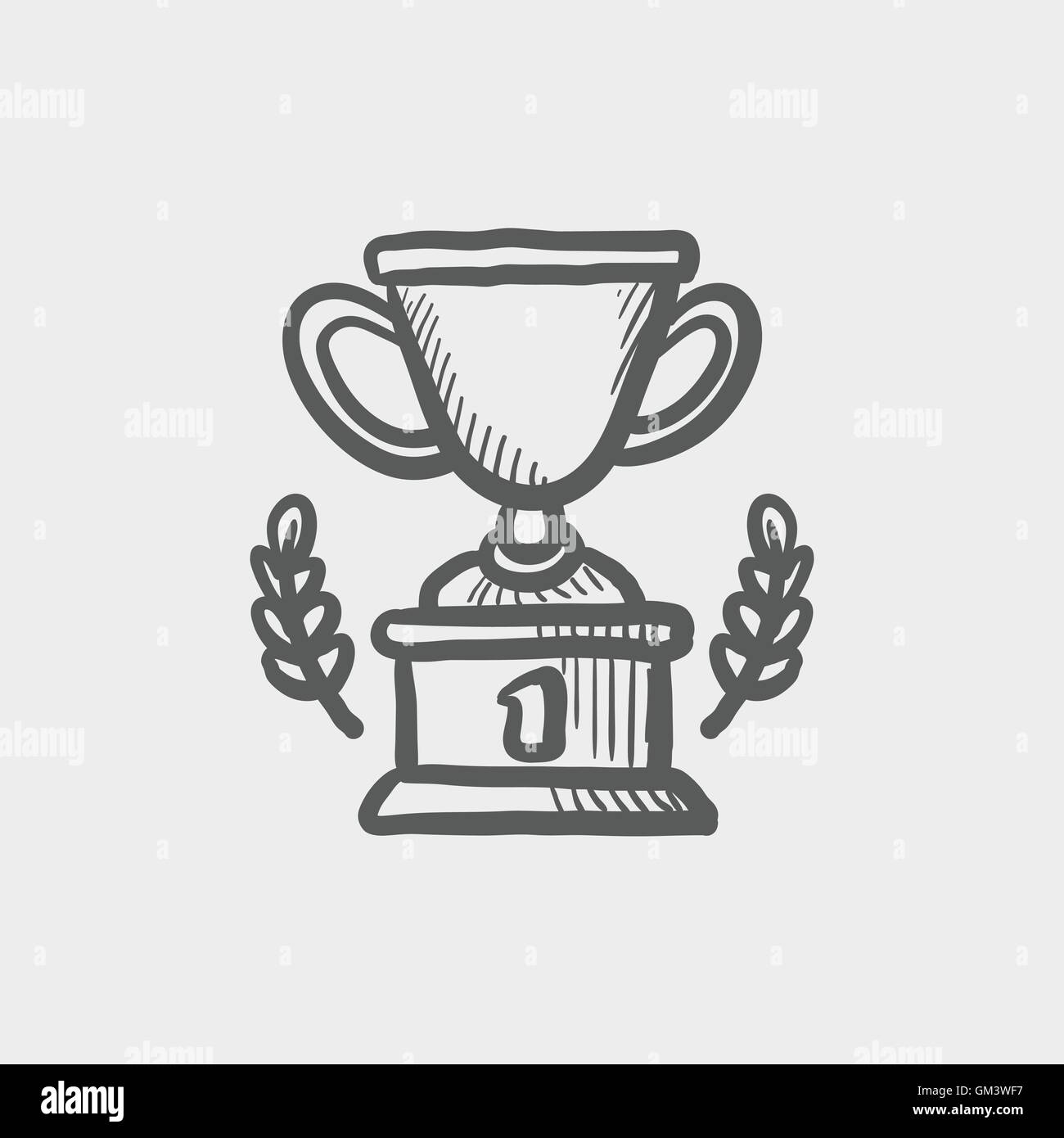 Drawing winner cup trophy prize hi-res stock photography and images - Alamy
