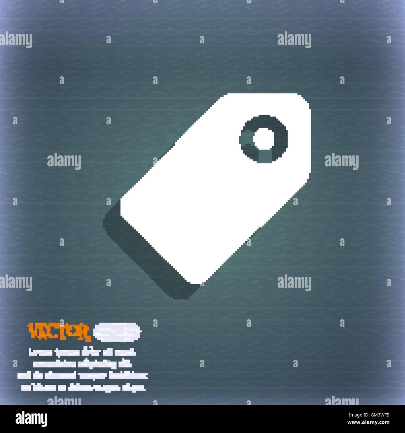 Special offer label icon symbol on the blue-green abstract background ...