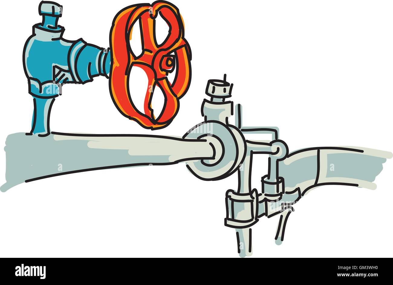 The water pipes Stock Vector Images - Alamy