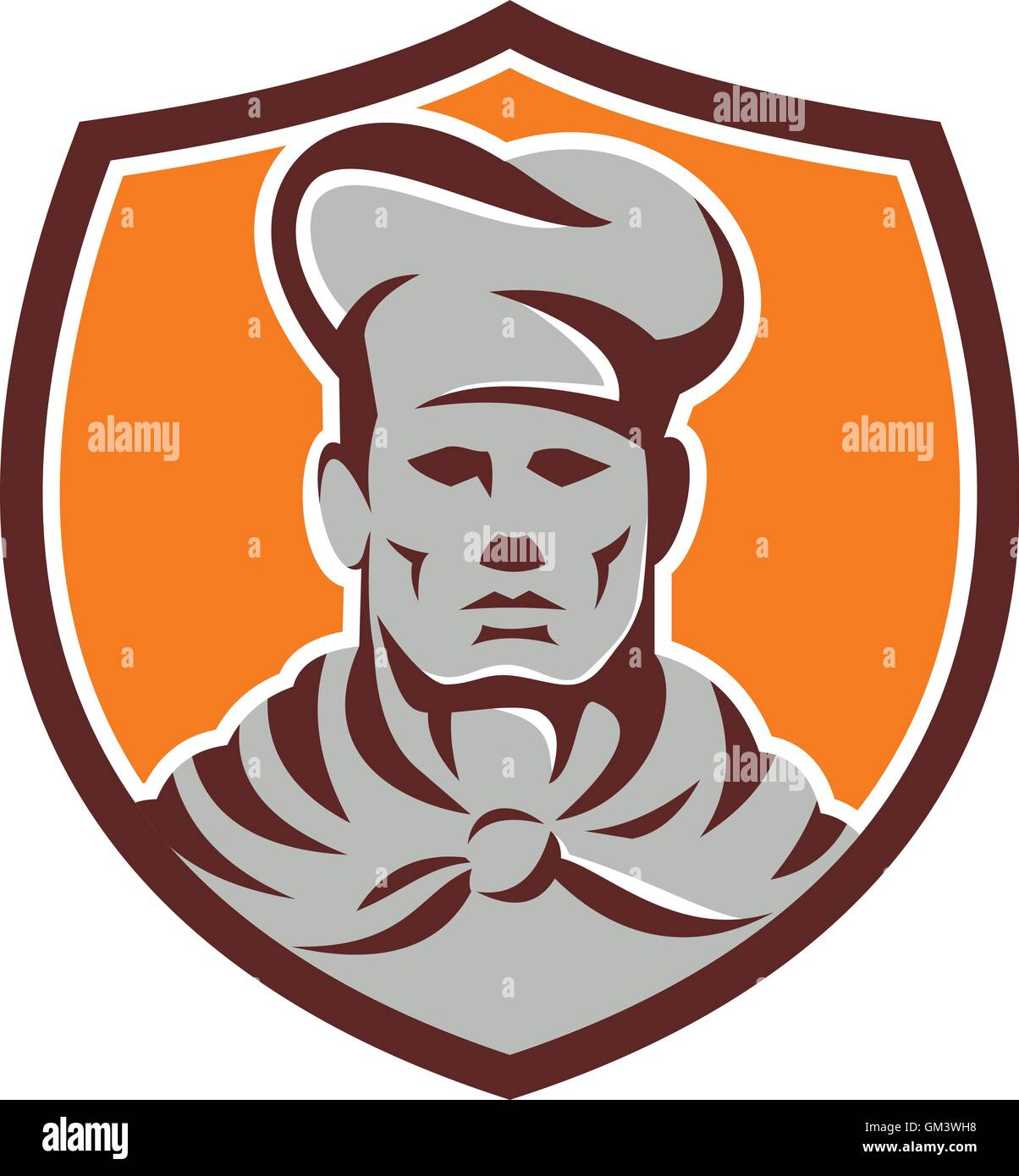 Chef Cook Shield Retro Stock Vector Image & Art - Alamy