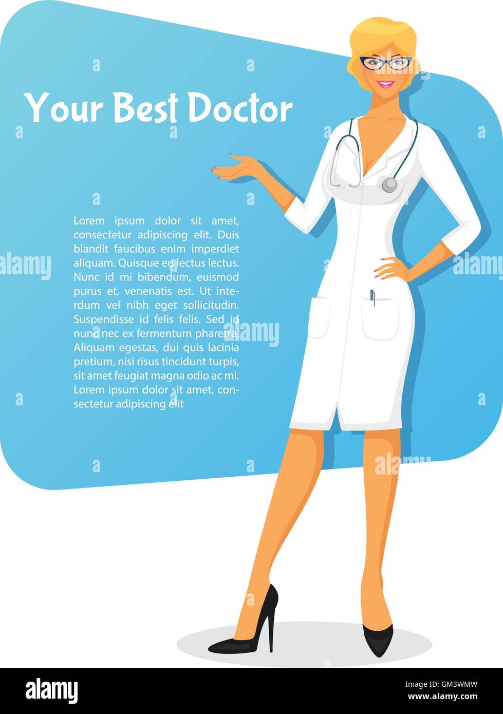 Professional female doctor in lab Stock Vector Images - Alamy