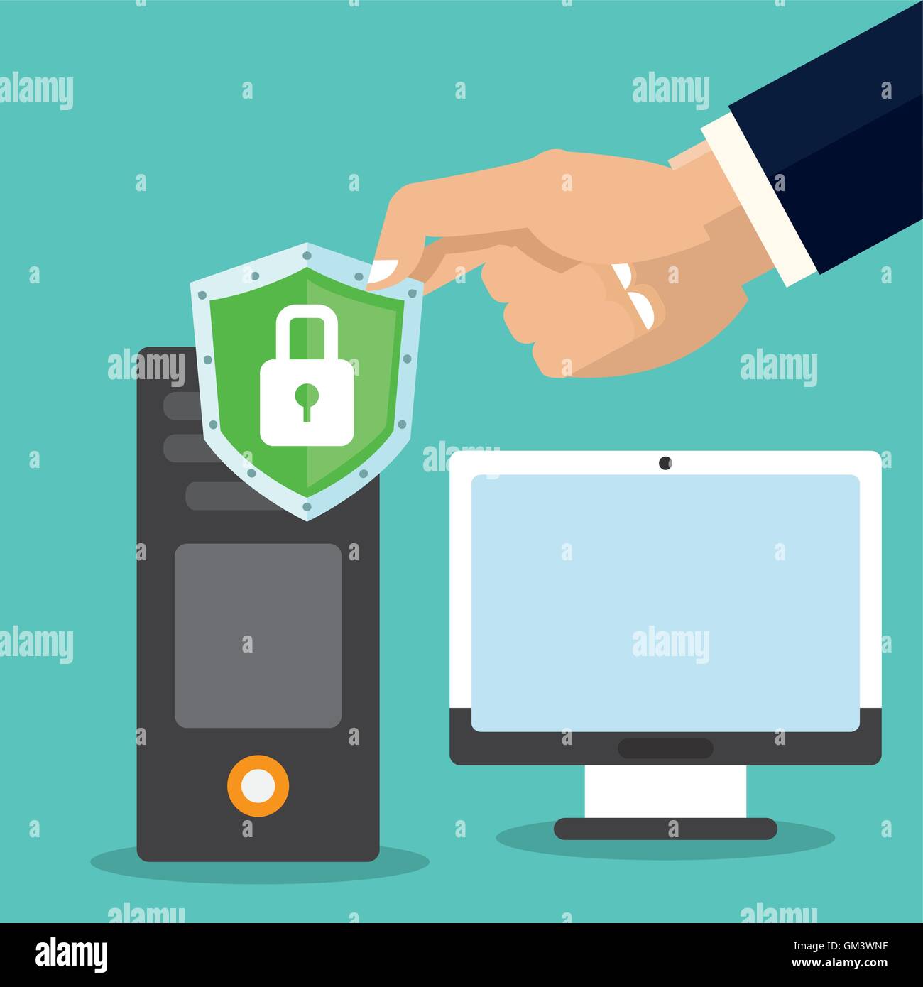 computer cyber security system design Stock Vector Image & Art - Alamy