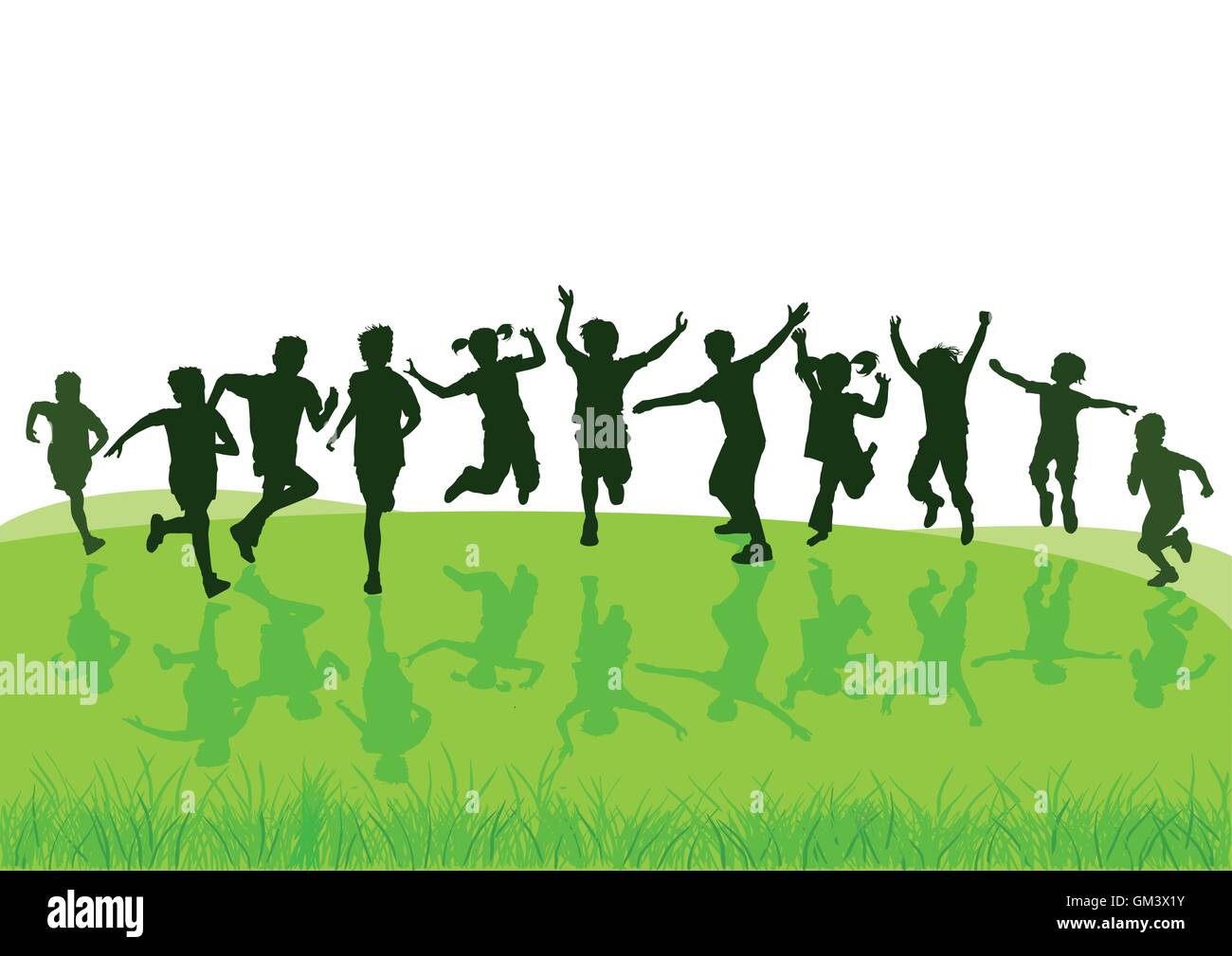 Jumping movement Stock Vector Images - Alamy