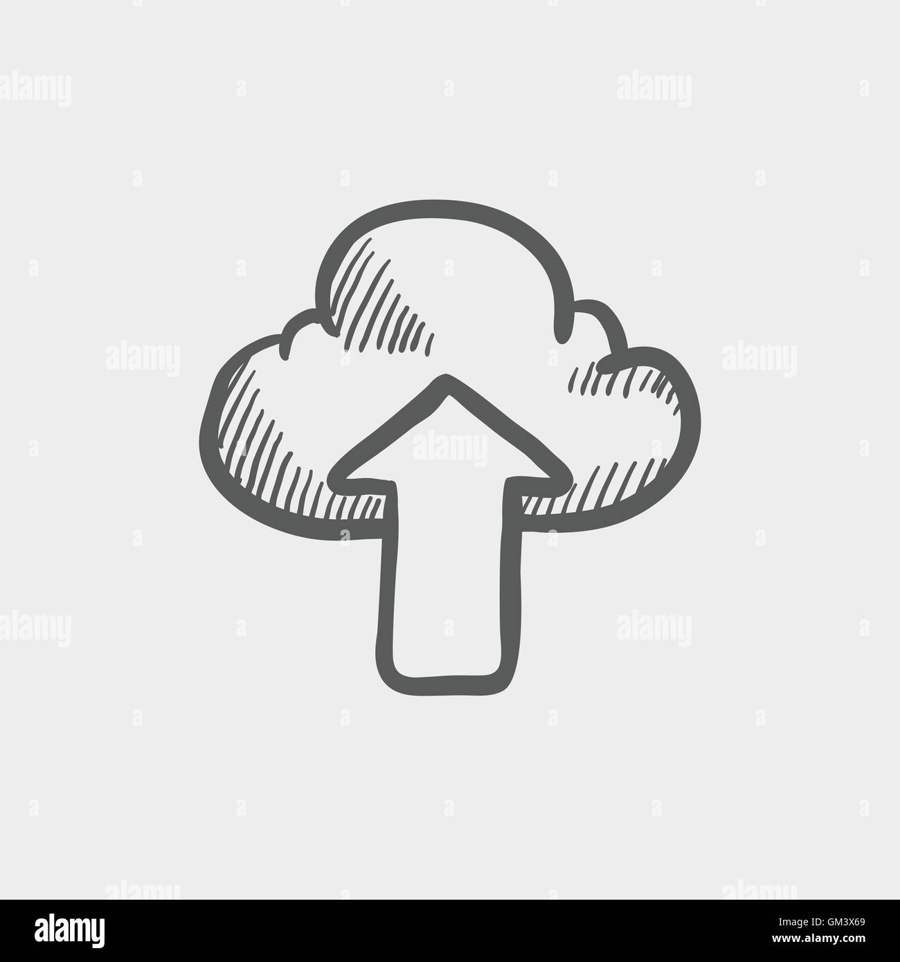 Cloud with arrow up sketch icon Stock Vector Image & Art - Alamy