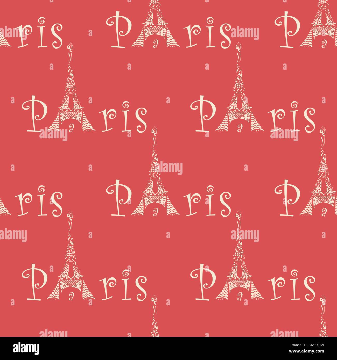 seamless pattern with eiffel tower Stock Vector Image & Art - Alamy