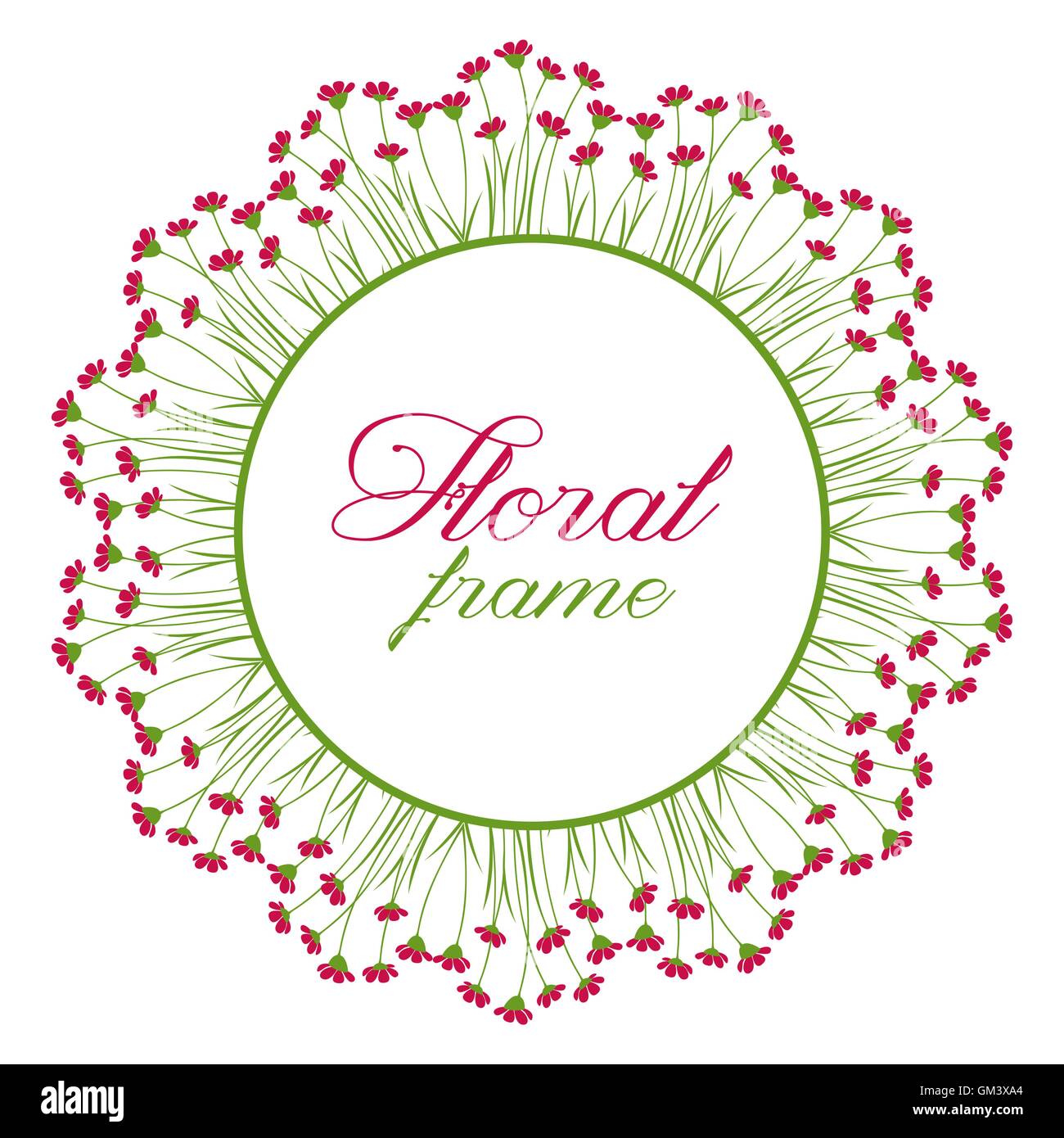 Vintage flower frame greeting Cut Out Stock Images & Pictures - Alamy
