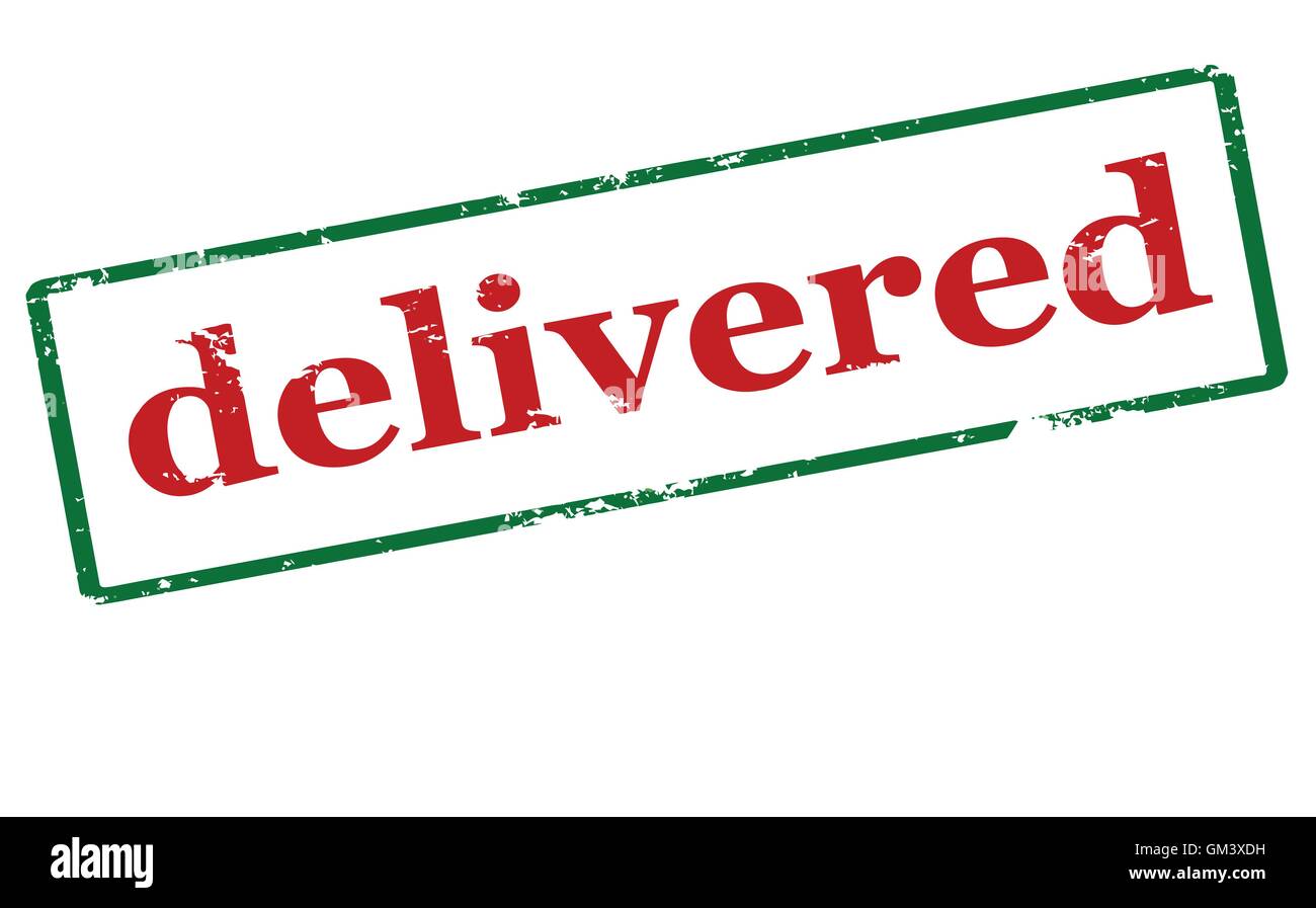 Delivered word Stock Vector Images - Alamy