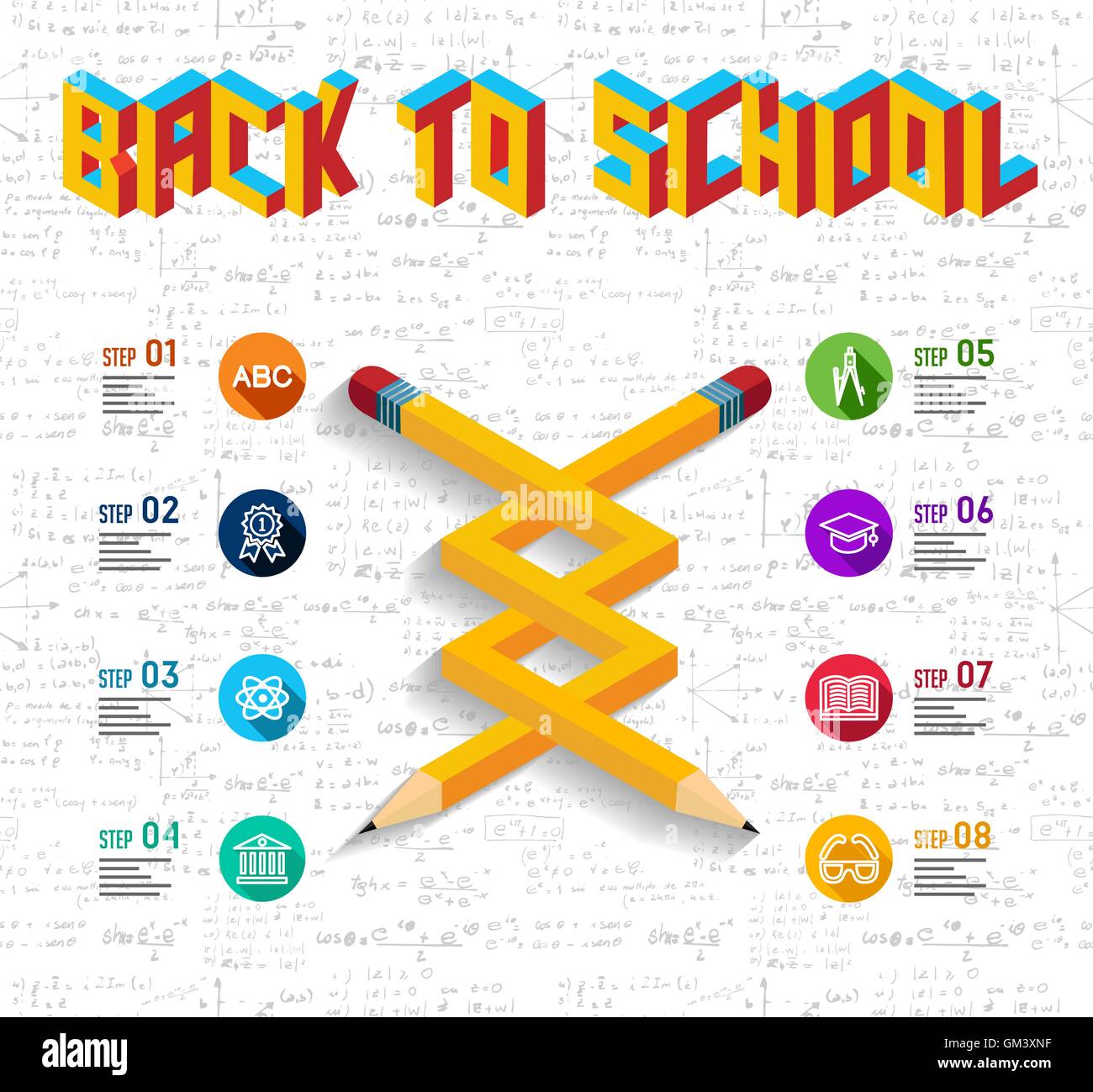 Back to school infographic design Stock Vector Image & Art - Alamy
