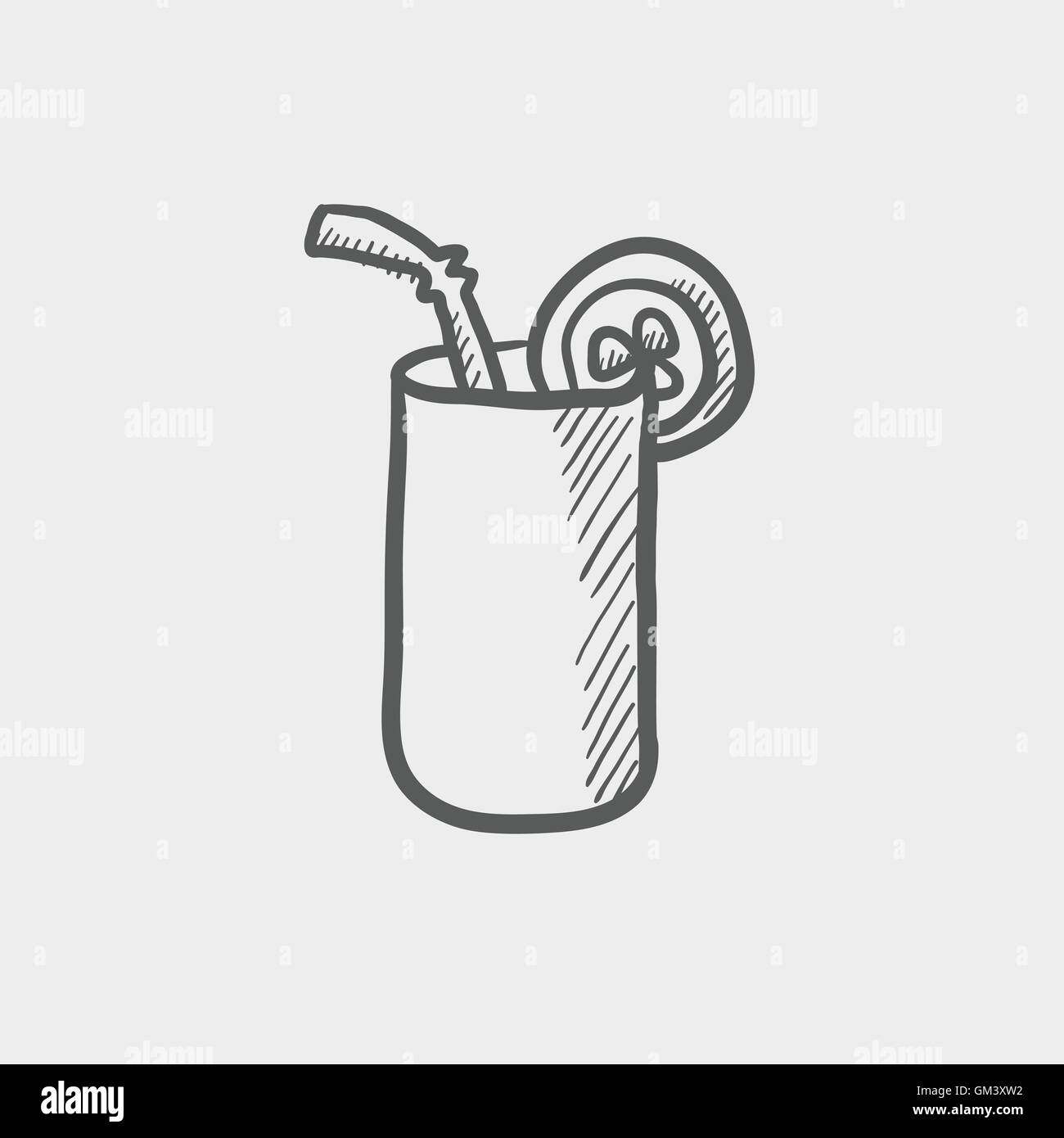Water glass straw drawing vector hi-res stock photography and images ...