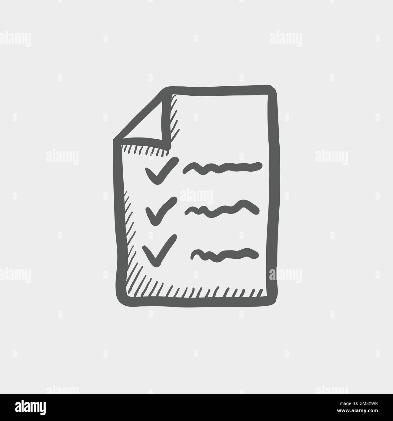 Checklist sketch icon Stock Vector Image & Art - Alamy