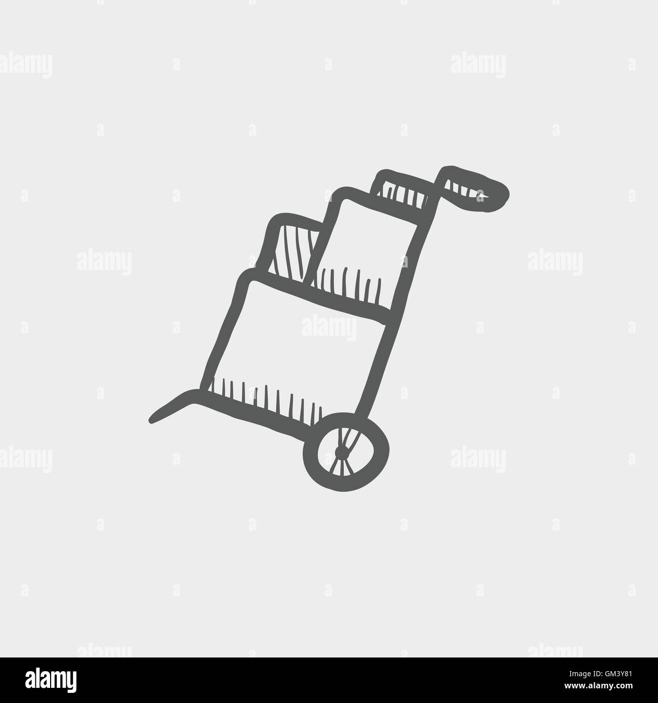 Shipping cardboard box sketch Stock Vector Images - Alamy