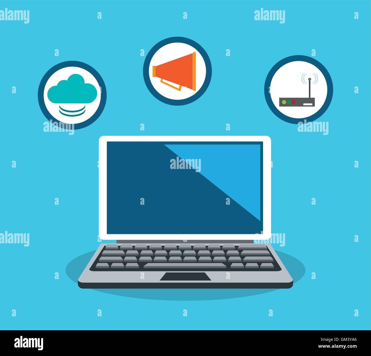 laptop cyber security system design Stock Vector Image & Art - Alamy