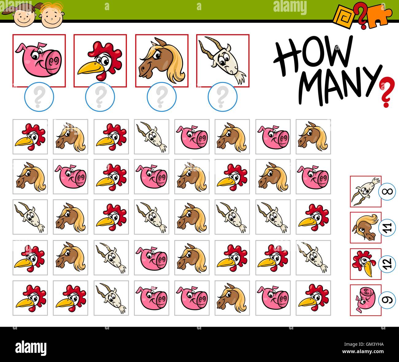 cartoon counting game for kids Stock Vector Image & Art - Alamy