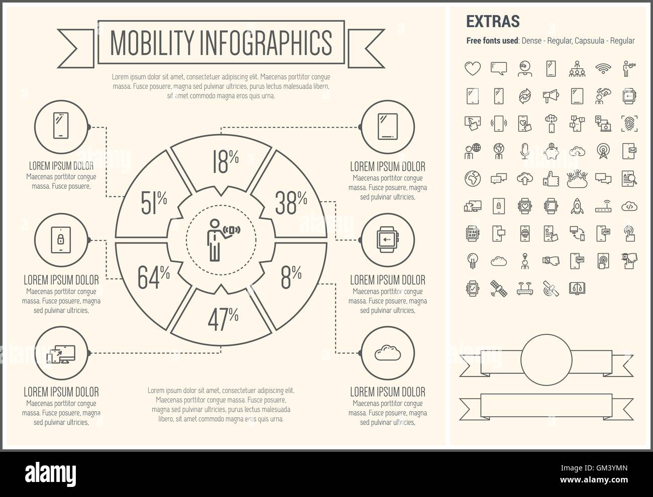 Mobility Line Design Infographic Template Stock Vector Image & Art - Alamy