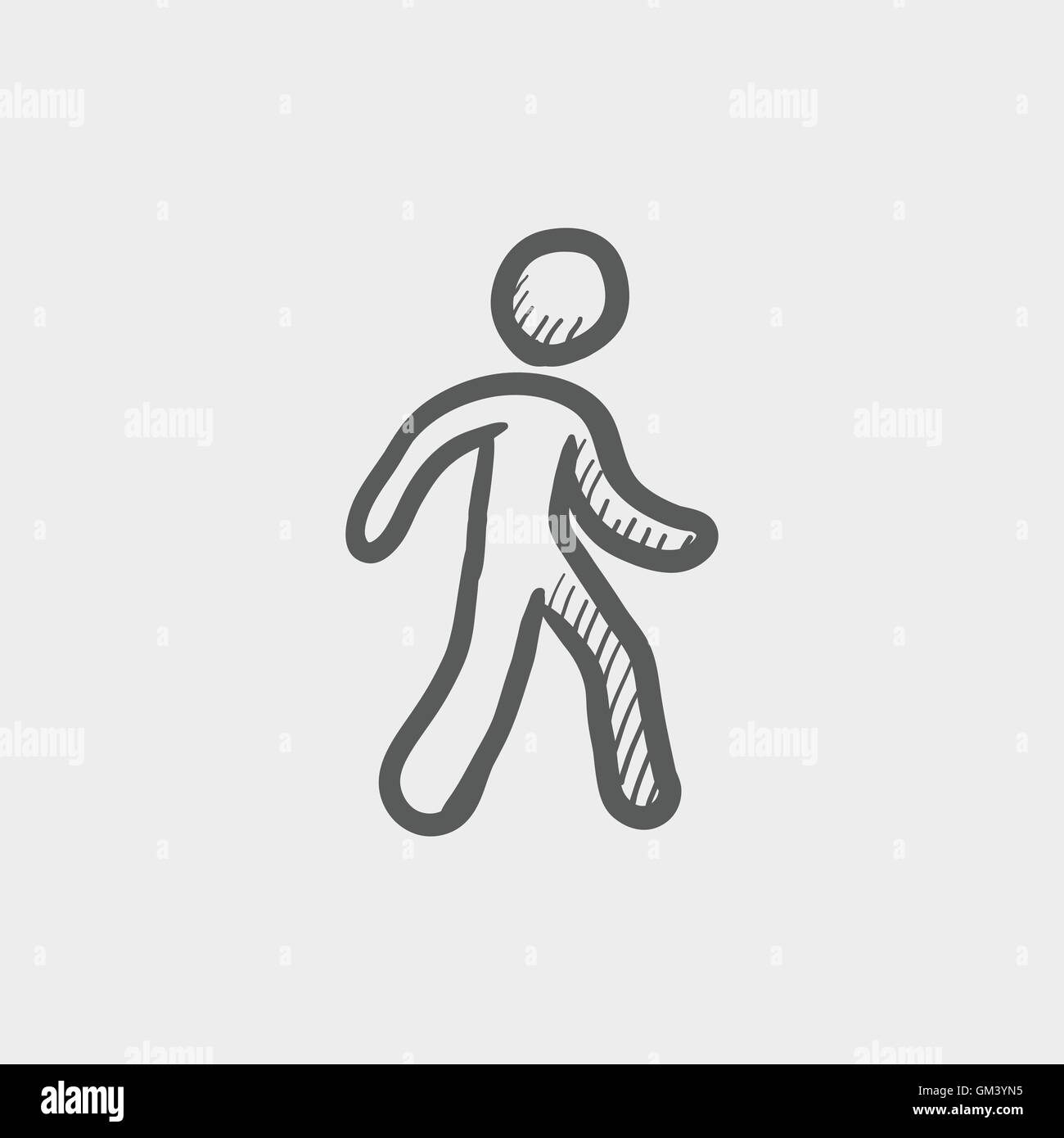 Walking exercise sketch icon Stock Vector Image & Art - Alamy