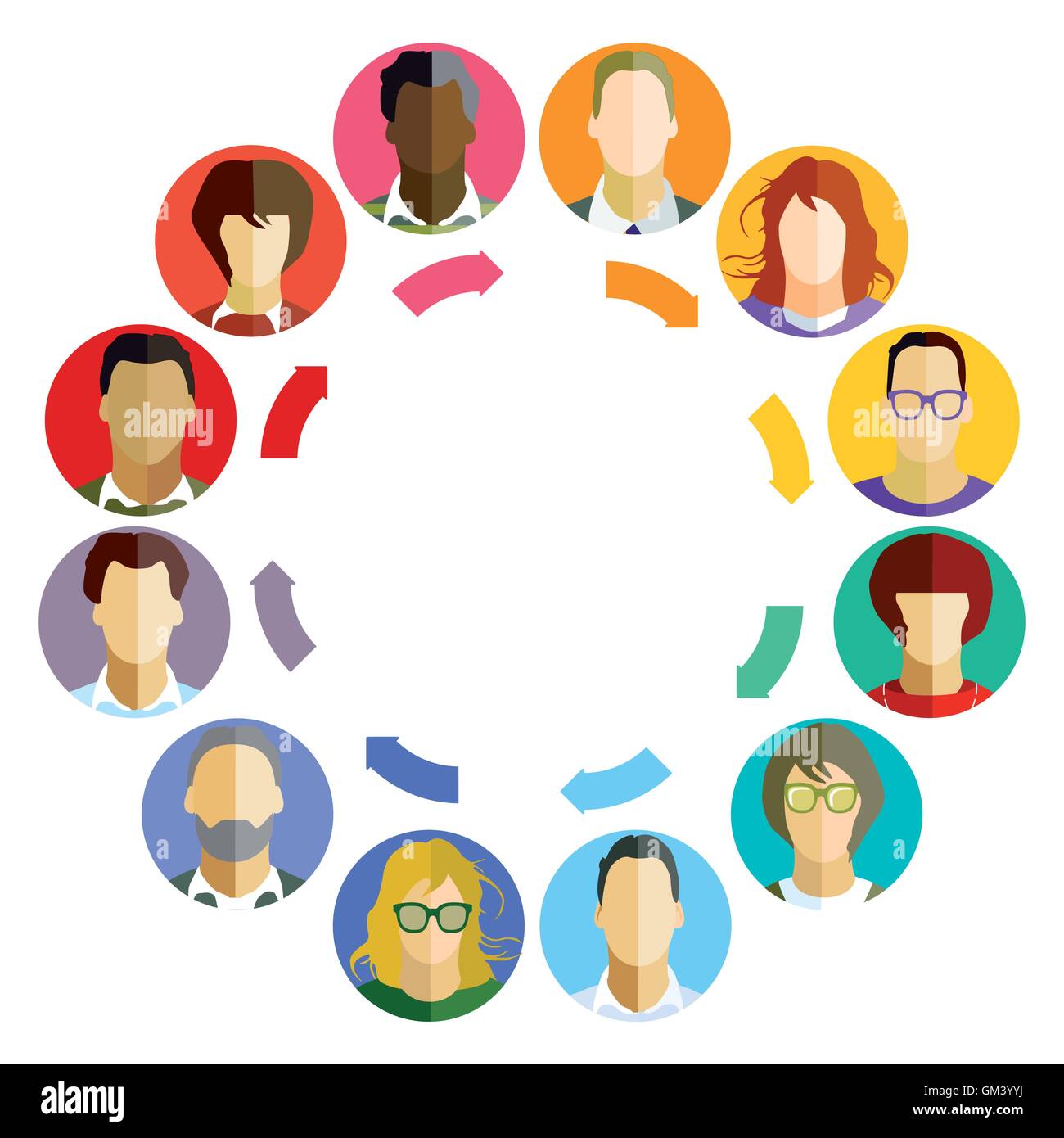 Company management team Stock Vector Images - Alamy