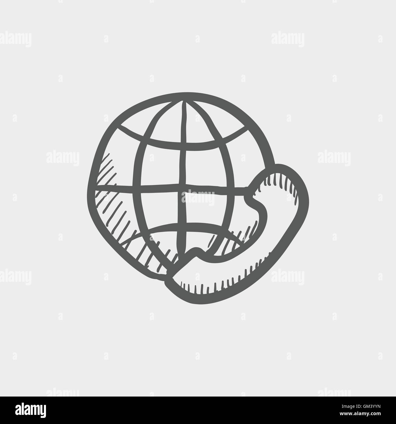 Globe hand drawn clipart hi-res stock photography and images - Alamy