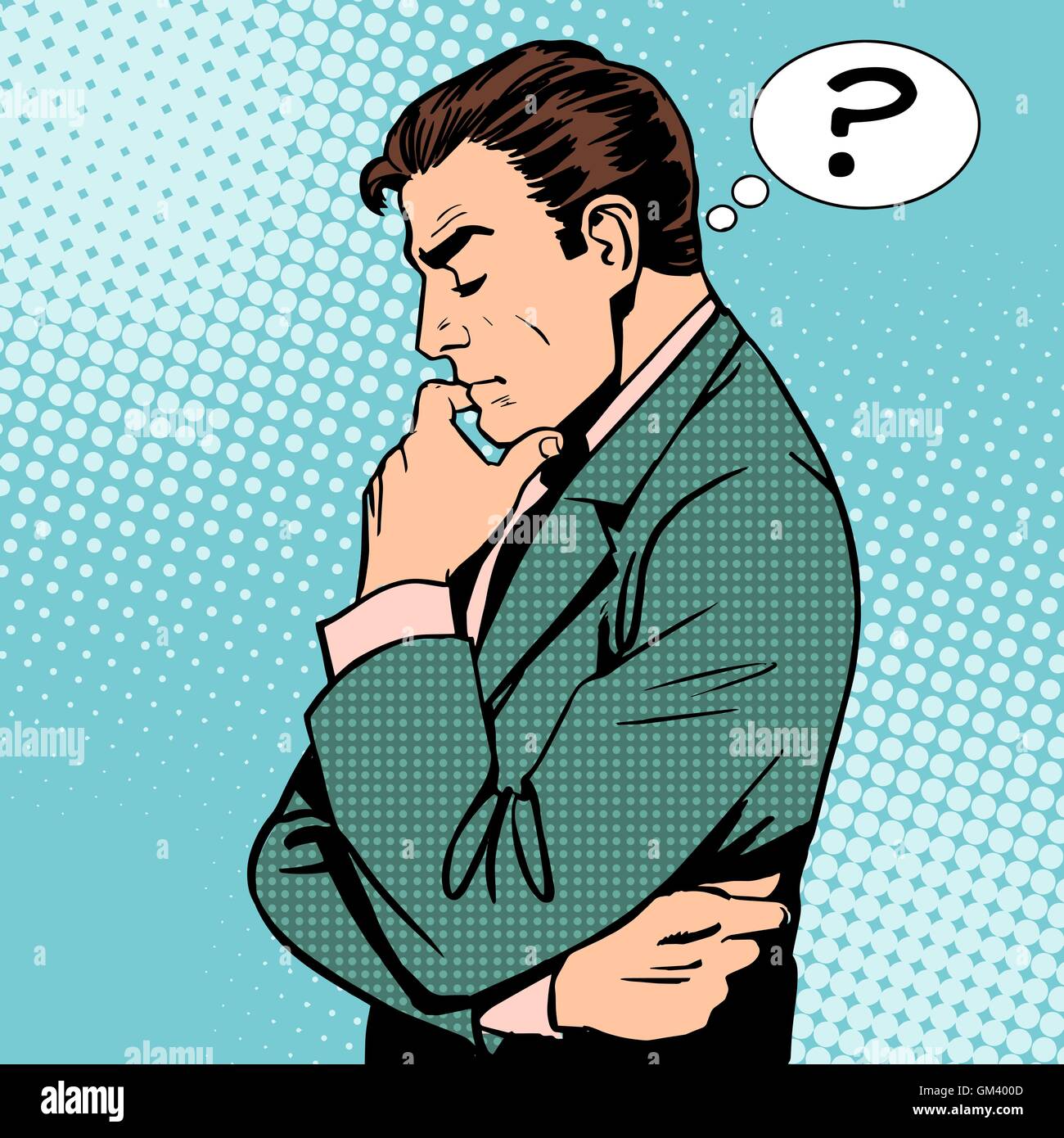 Cartoon illustration boss thinking hi-res stock photography and images ...