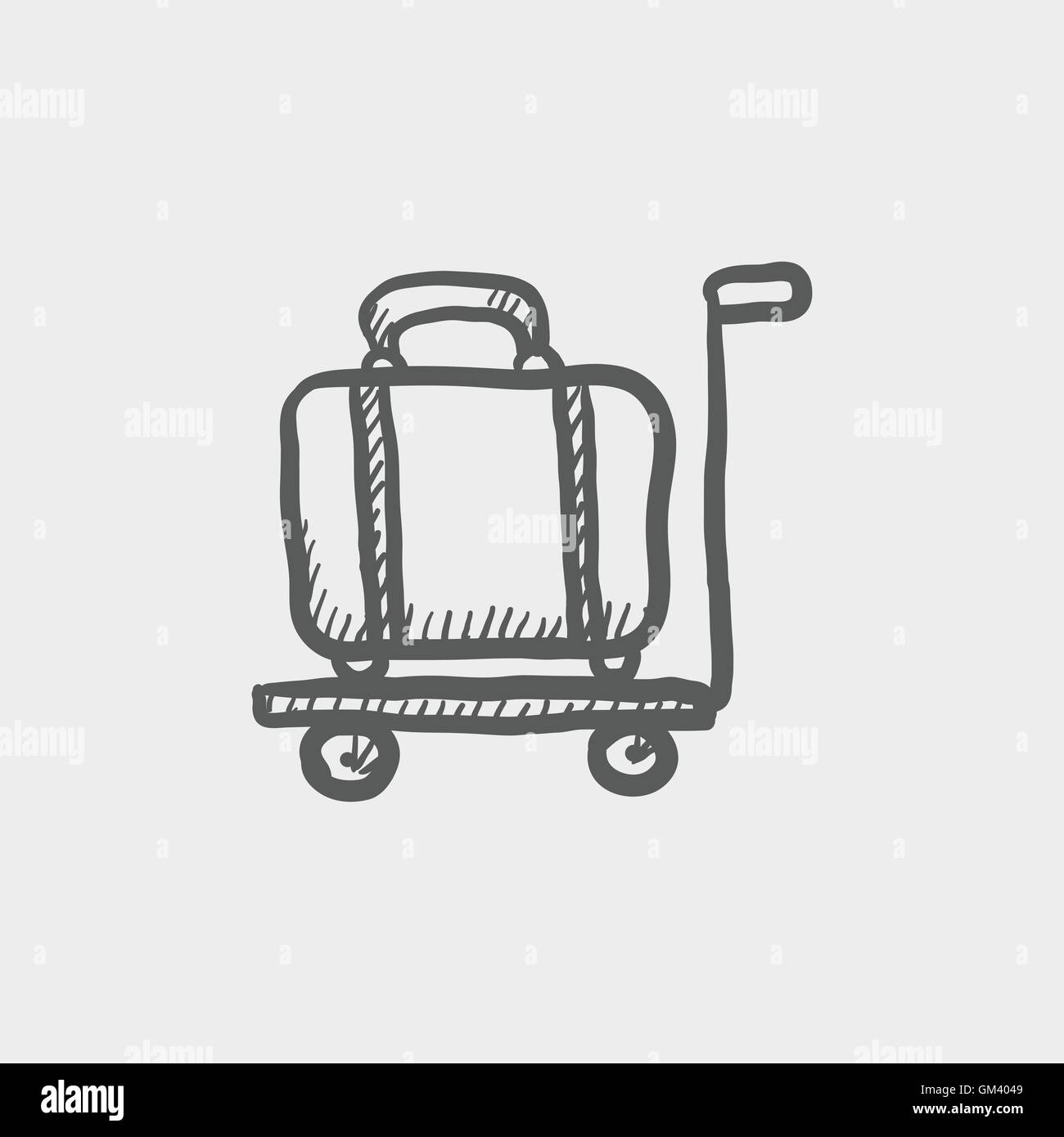 Grey trolley bag Stock Vector Images - Alamy
