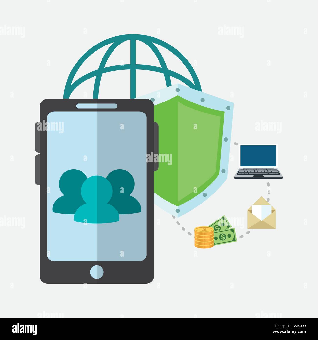 smartphone cyber security system design Stock Vector Image & Art - Alamy