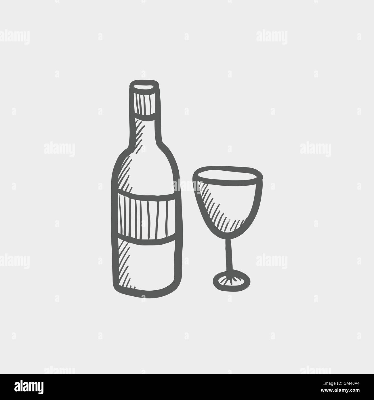 Glass brandy cognac sketch Stock Vector Images - Alamy