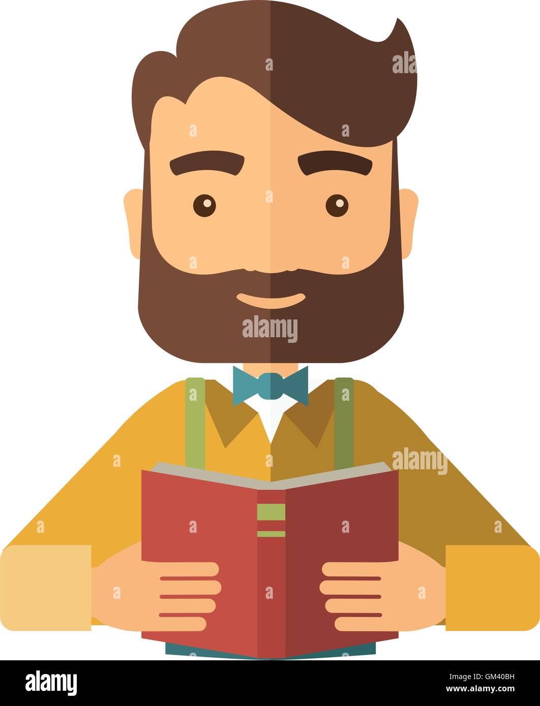 Man hands open book Stock Vector Images - Alamy
