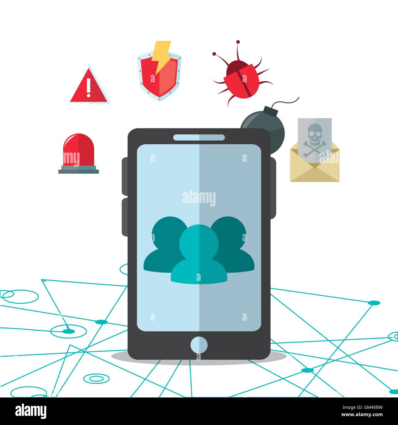 smartphone cyber security system design Stock Vector Image & Art - Alamy