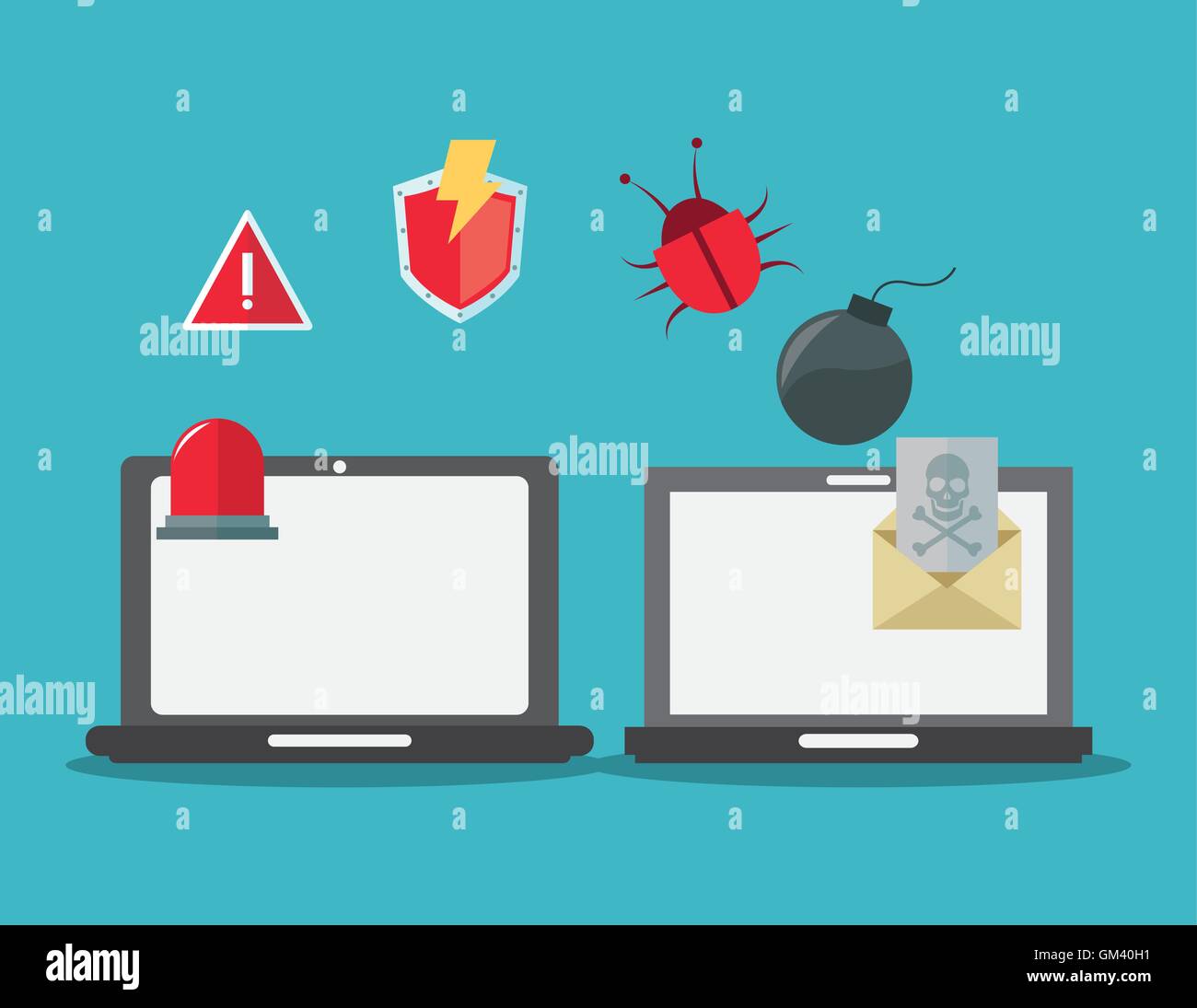 laptop cyber security system design Stock Vector Image & Art - Alamy