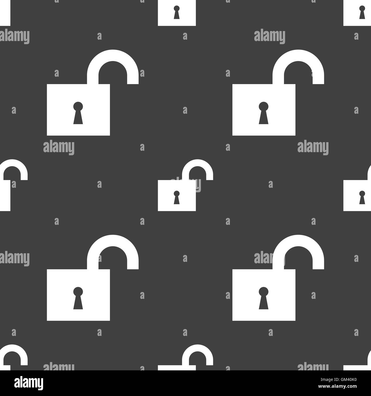 Locks on a gate Stock Vector Images - Alamy