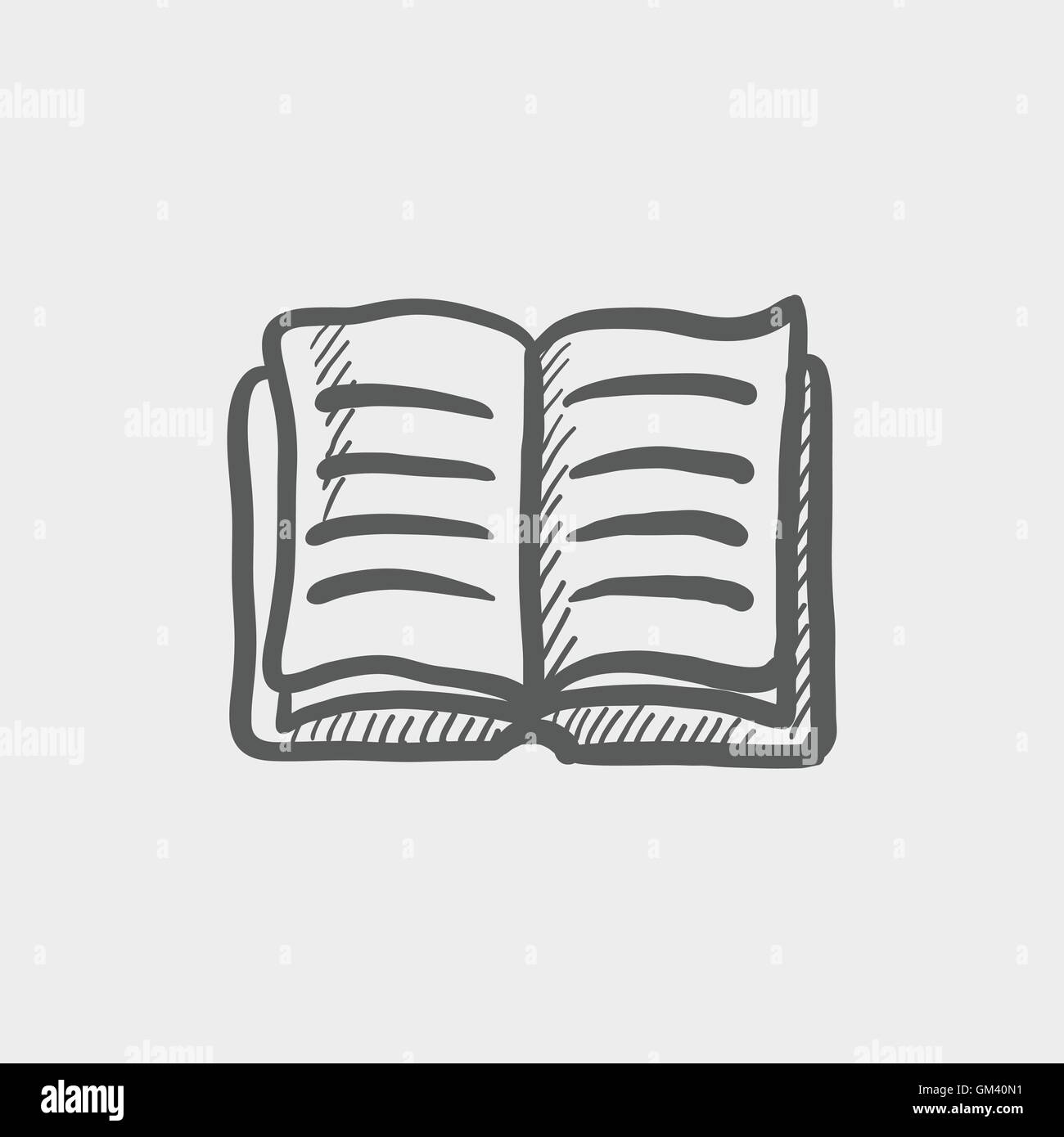 Open book sketch icon Stock Vector Image & Art - Alamy