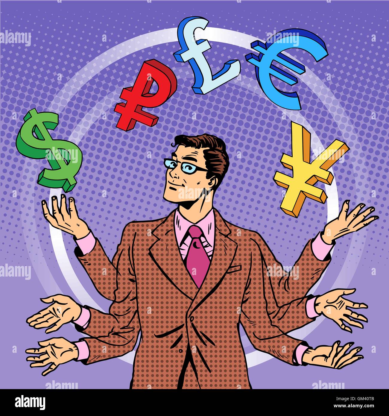 businessman juggling money business concept Stock Vector Image & Art ...