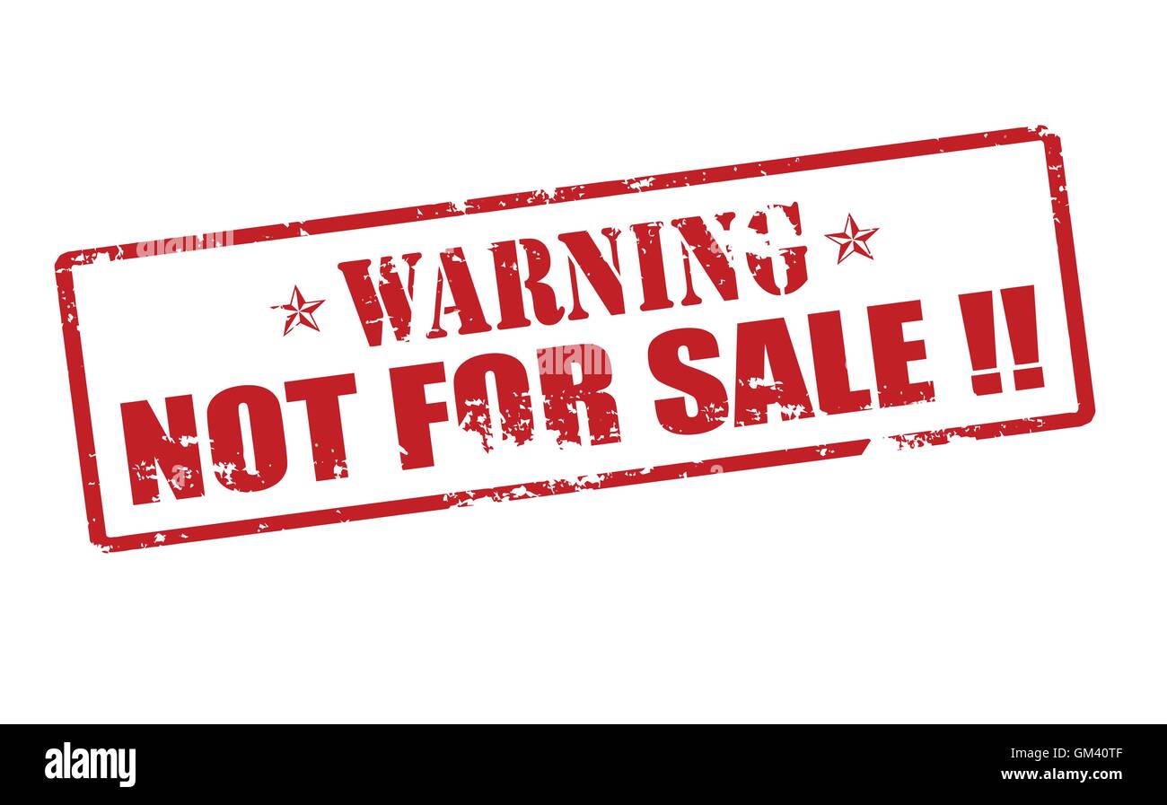 Warning not for sale Stock Vector Image & Art - Alamy