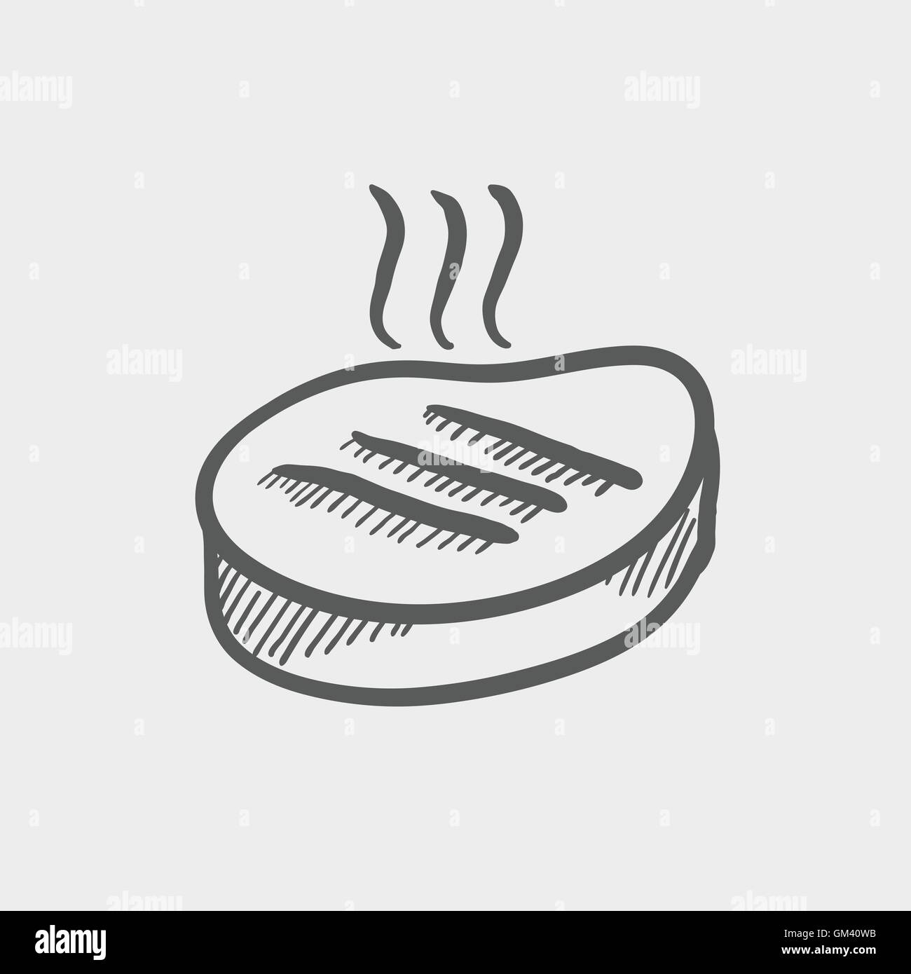 Grilled pork steak beef Stock Vector Images - Alamy