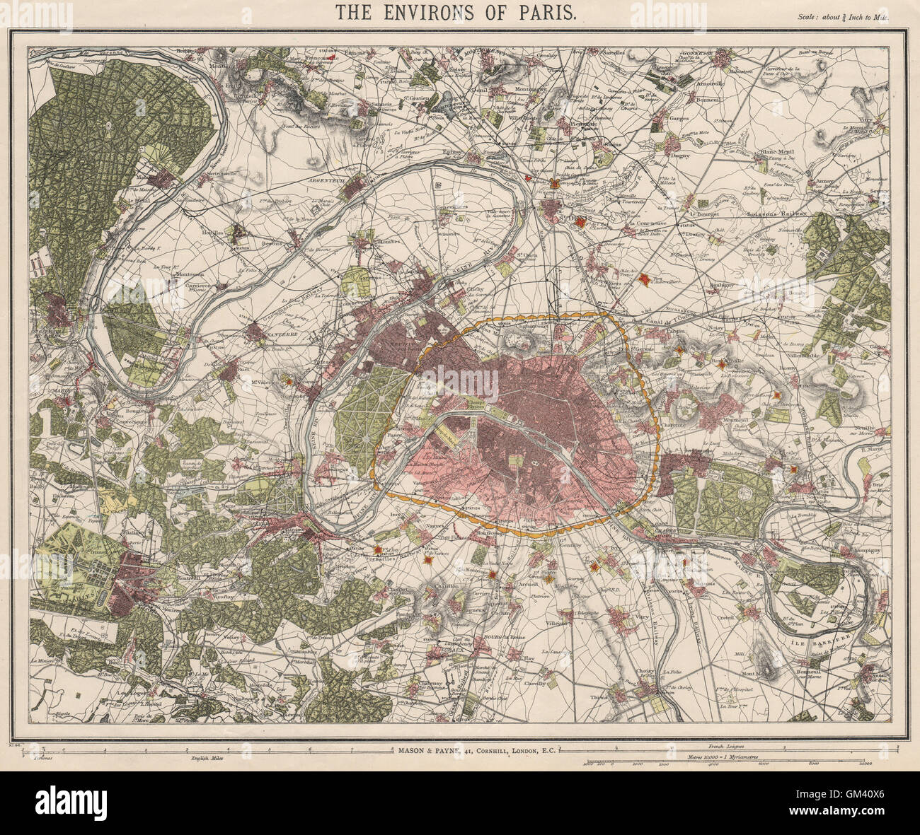 Map of versailles hi-res stock photography and images - Alamy