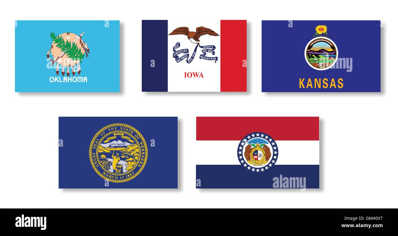 United States State Flag Collection Stock Vector Image & Art - Alamy