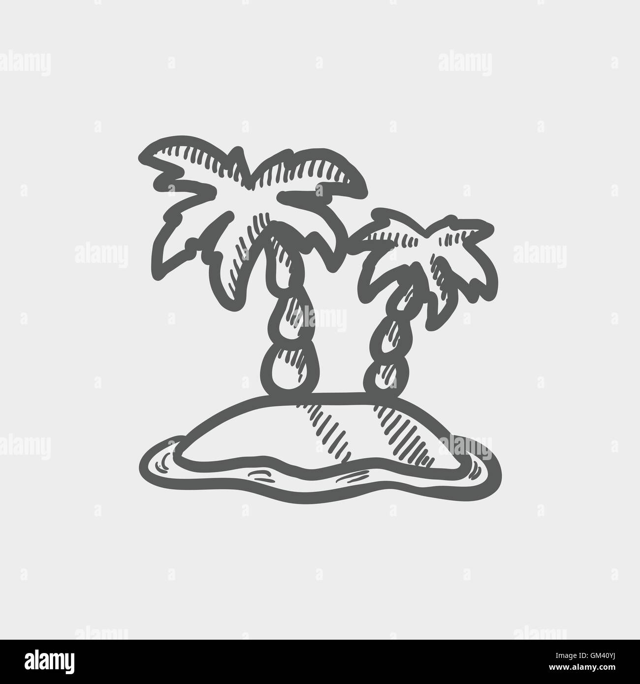 Palm tree sketch isolated Stock Vector Images - Alamy