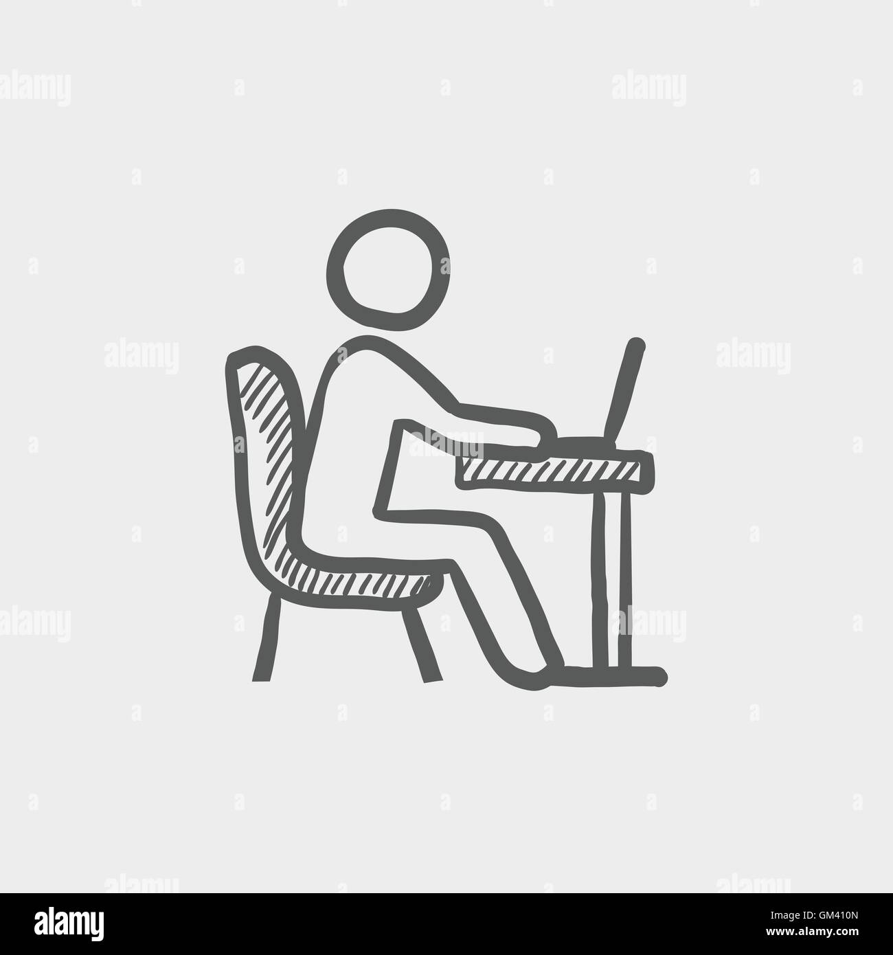 Adult man laptop computer Black and White Stock Photos & Images - Alamy