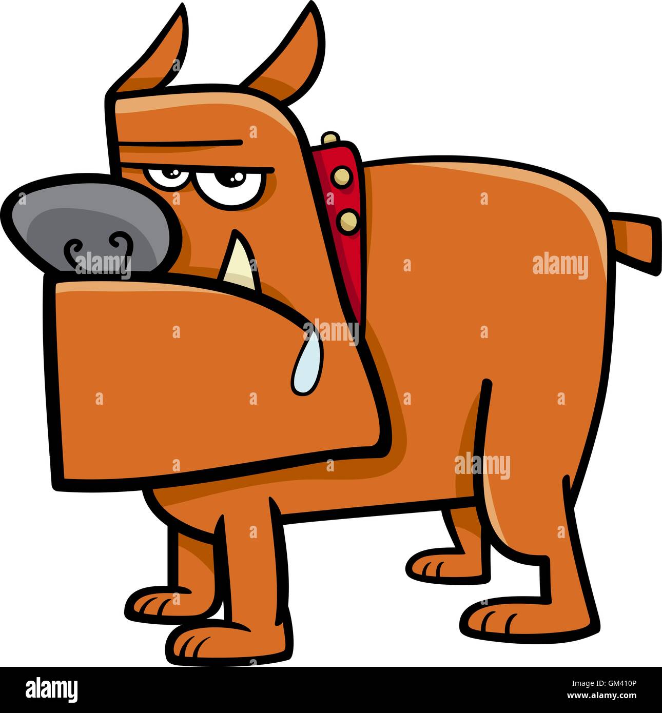 Bull dog cartoon illustration Cut Out Stock Images & Pictures - Alamy