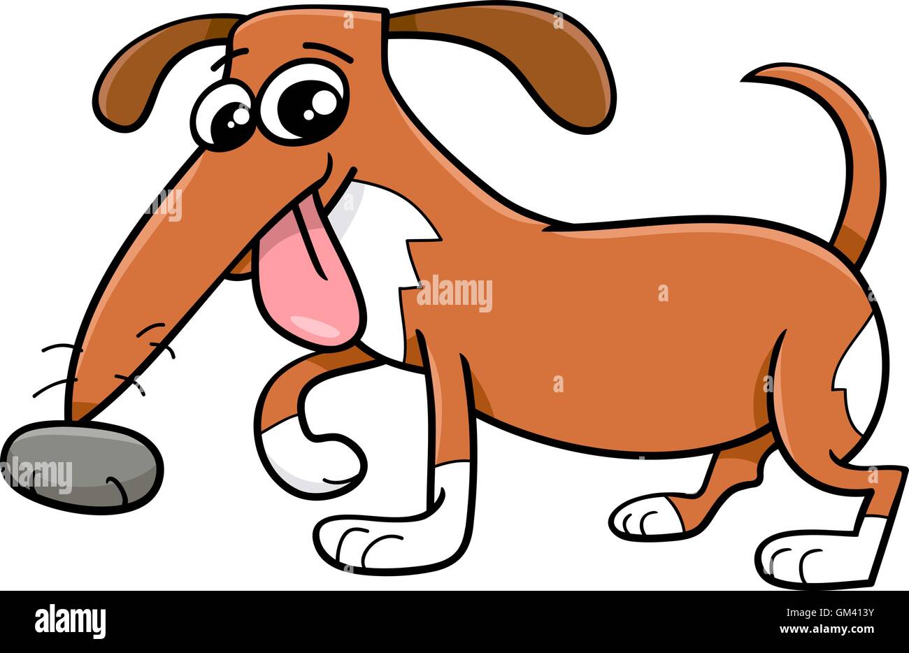 funny dog cartoon illustration Stock Vector Image & Art - Alamy