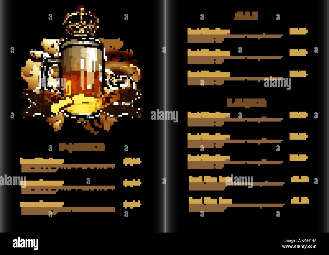 Beer menu Stock Vector Images - Alamy