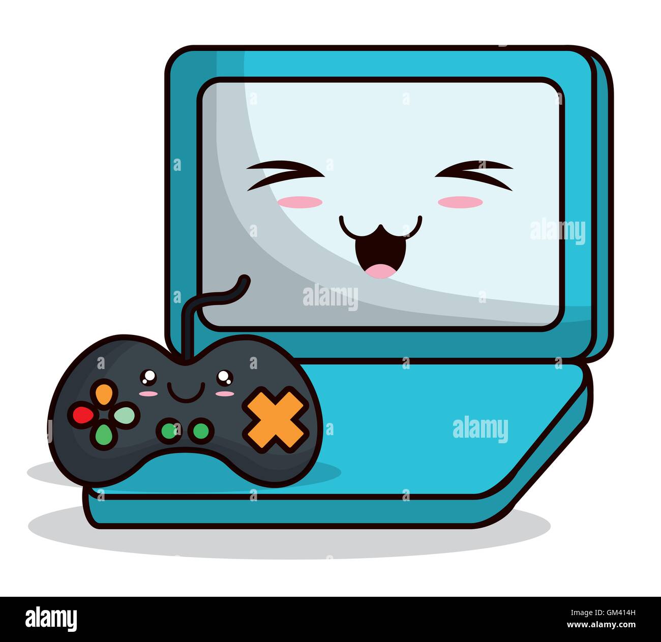 kawaii cartoon technology design Stock Vector Image & Art - Alamy