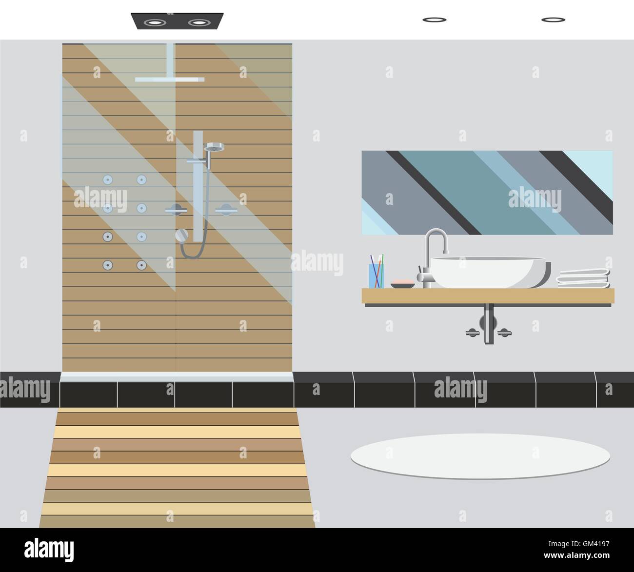 Shower unit Stock Vector Images - Alamy