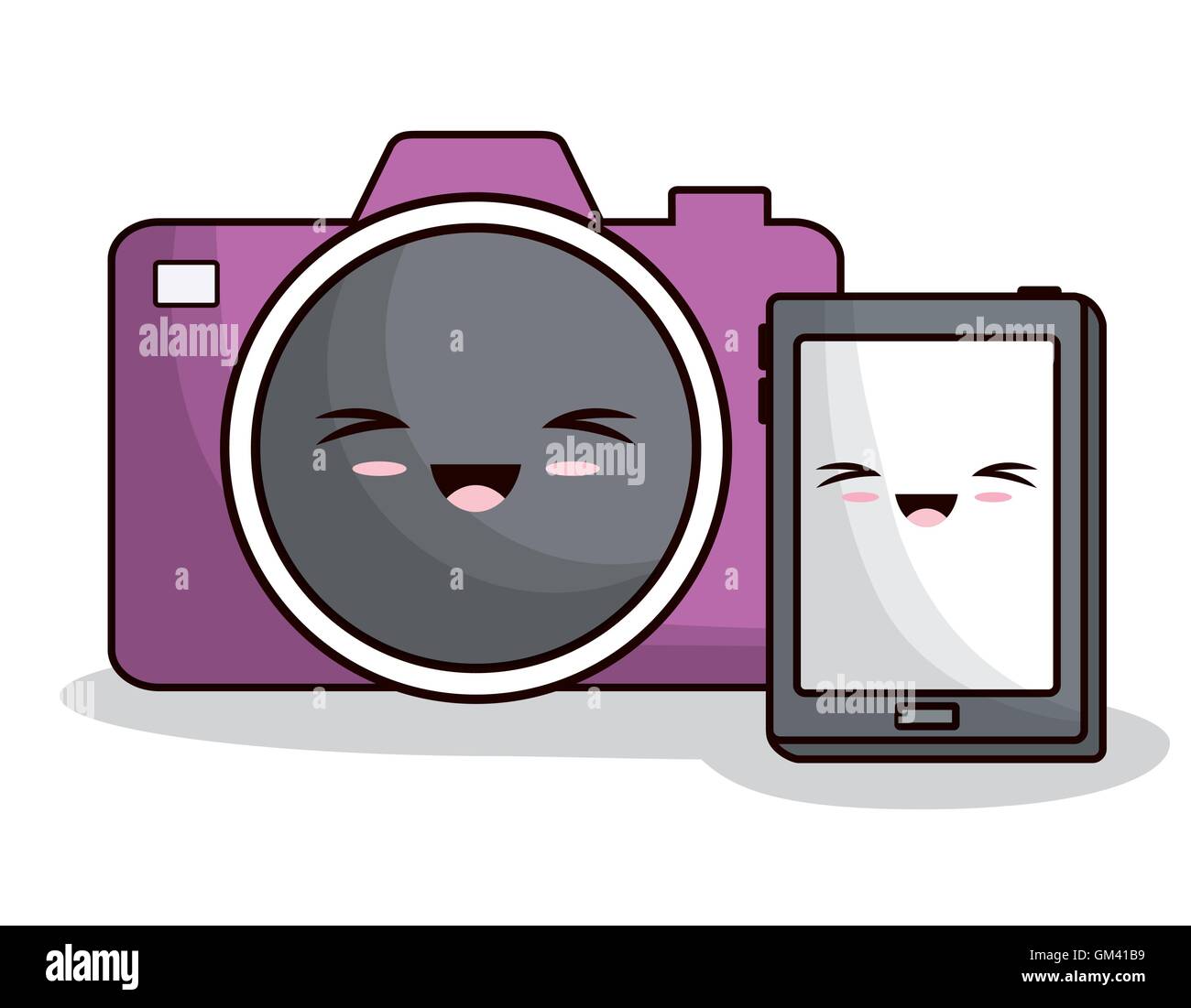 kawaii cartoon technology design Stock Vector Image & Art - Alamy