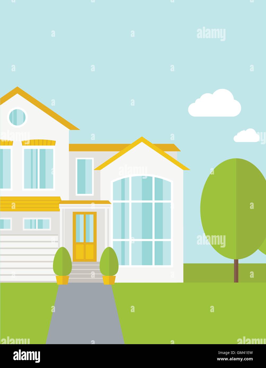 Big backyard design Stock Vector Images - Alamy