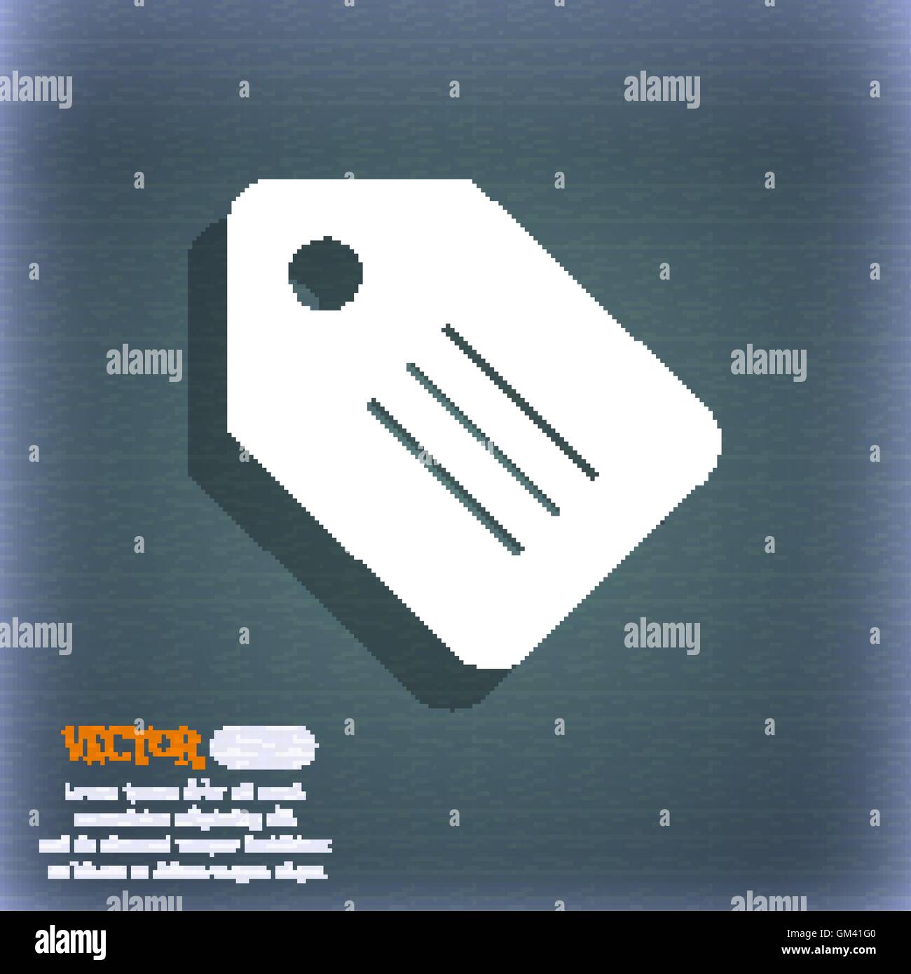Special offer label icon symbol on the blue-green abstract background ...
