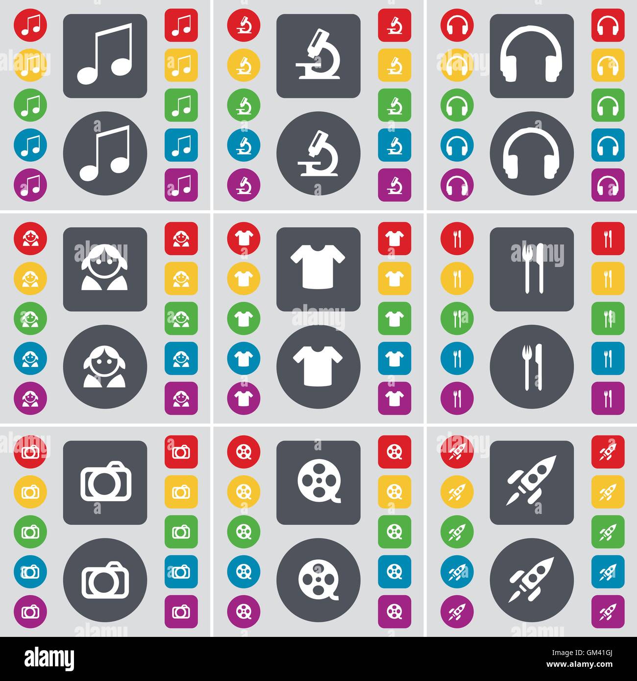 Microscope blue color Stock Vector Images - Alamy