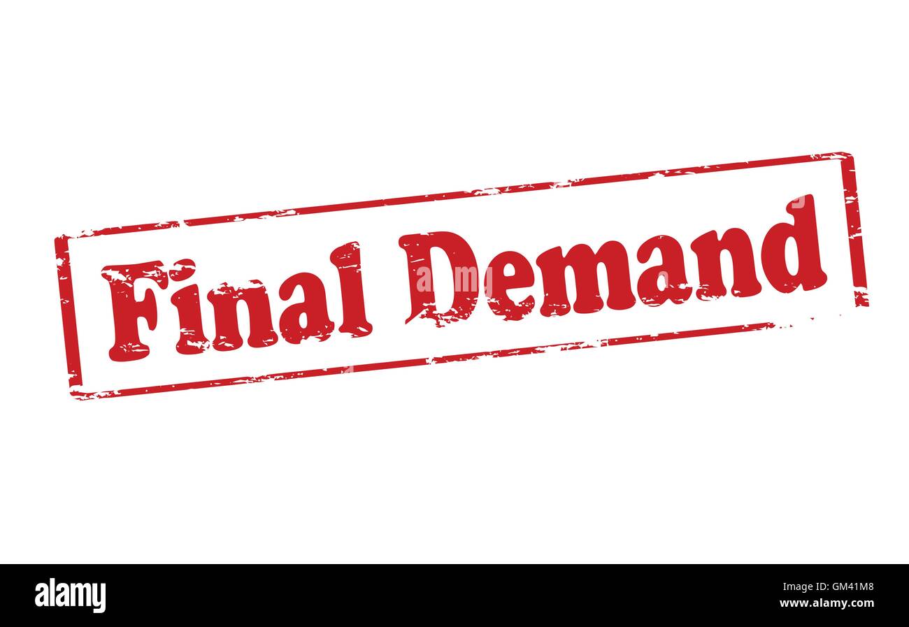 Final demand stamp hi-res stock photography and images - Alamy